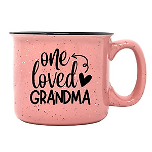 Cute Funny Coffee Mug for Grandma - One Loved Grandma - Unique Fun Gifts for Grandmother, Grandma from Grandkids - Coffee Cups & Mugs with Quotes