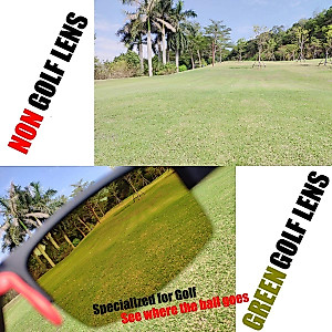 maivnz High Definition Golf Ball Finder Sport Glasses for Men Women Golf Sunglasses Golf Sport Glasses (Gun color/Green)