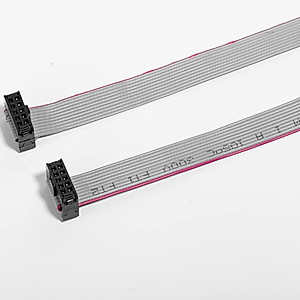 LIANSHU 2Pack Flat Ribbon Cable 2.54mm Pitch 2 Row 10 Pin Female to Female Wires IDC Ribbon Connector L=1M/ 3.3FT