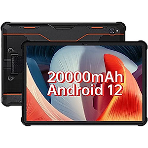 OUKITEL 10in Tablet Android12 20000mAh RT2 Rugged Tablet 8GB+128GB 1TB Tablet, Waterproof Tablet 4G LTE Dual SIM+5G WiFi Smart Tablet 16MP+16MP Camera 33W Fast Charging/IP68/IP69K/OTG/T-Mobile