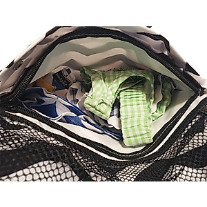 Skeddadles Baby Portable Changing Pad, 2 Wet/Dry Storage Areas, 2 Bags in 1!