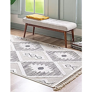 Unique Loom Arlo Collection Area Rug - Kai (Rectangular 9' 0" x 12' 0", Sandy Beige/ Gray)