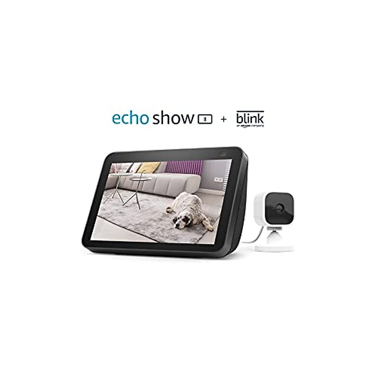 Echo Show 8 (2nd Gen, 2021 release) - Charcoal bundle with Blink Mini
