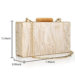 Clutch Purse for Women Elegant Evening Bag Marble Nude Clutch Evening Clutches for Wedding and Party Cocktail Box Clutch Crossbody(Nude)