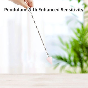 Soulnioi 18Pcs Crystals and Healing Stones Set Include 14 Healing Chakra Stones, Natural Quartz Pendulum, Spiritual Crystal Necklace, Gift Wooden Box for Meditation, Yoga, Collection, Girlfriend, Lady