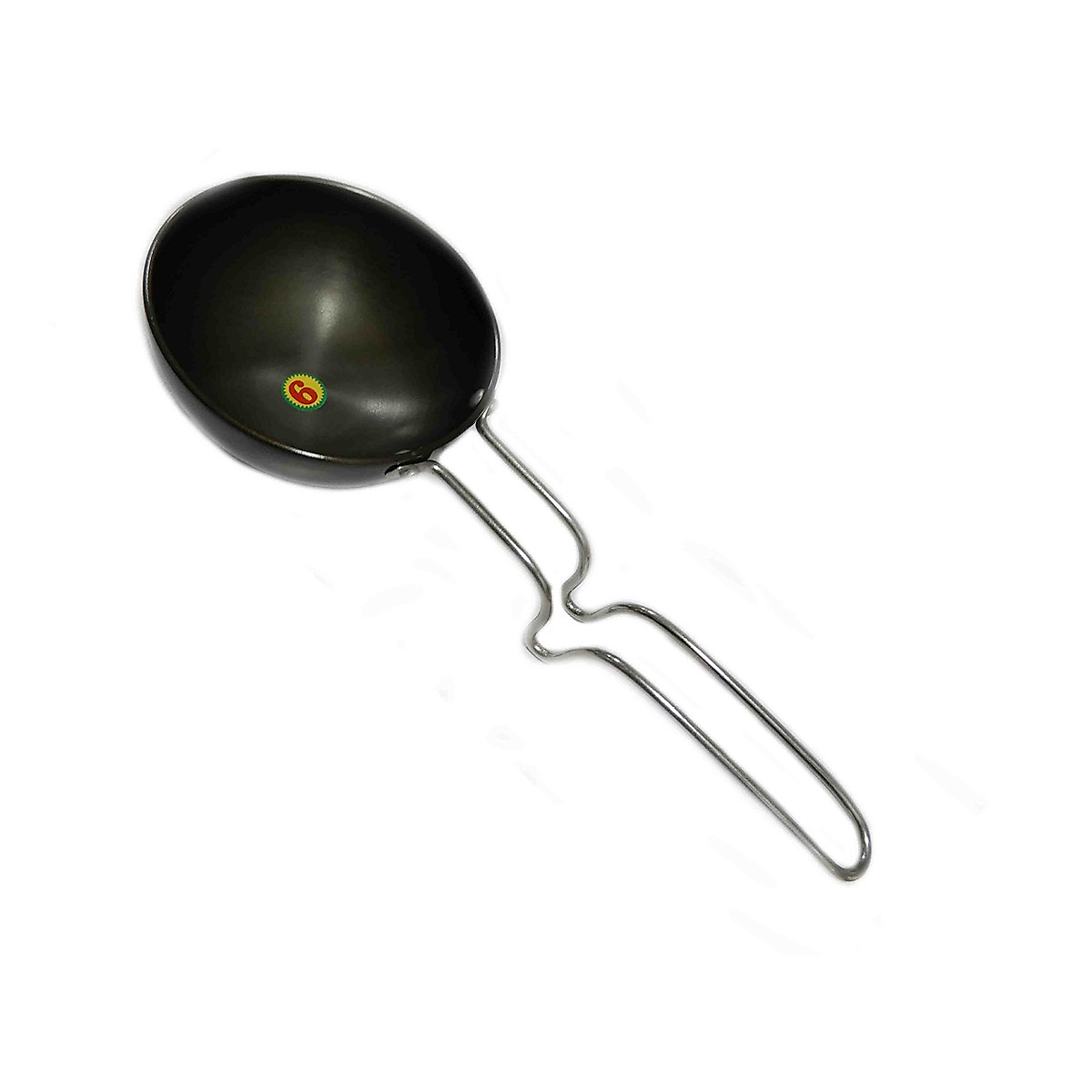 WhopperOnline Essential Non-stick Hard Anodized Tadka Frying Pan with Wire Handle, Spice Heating Pan, Temper Pan - Black, 11 inch