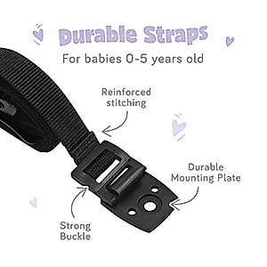 Baby Proof Furniture Safety Straps, Adjustable Wall Anchors and Earthquake Straps for Bookshelf and TV Stand, Baby Safety Products by Ashtonbee, Pack of 2