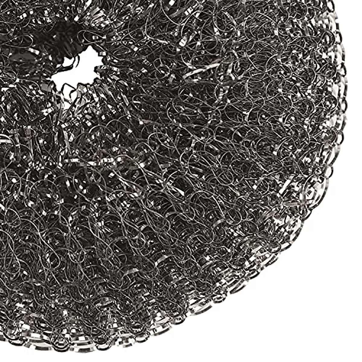 Heavy-Duty Stainless Steel Wool Barbecue Grill Cleaning Scrubber Pads, Replacement Steel Wool Brush Head, 2 Pack