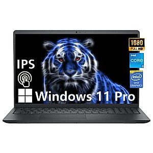 Dell [Windows 11 Pro] Inspiron 3511 Business Laptop, 15.6''FHD IPS Touchscreen, 11th Gen Intel Core i5-1135G7, 16GB RAM, 1TB SSD, Numeric Keypad, Full-Size Keyboard, HDMI, Long Battery Life, Black