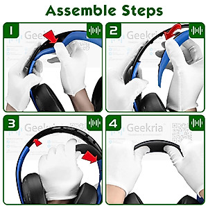 Geekria Protein Leather Headband Pad Compatible with Sony PlayStation Gold Wireless Stereo Headset PlayStation 4 PS3 PS4 CECHYA-0083, Headphones Replacement Band, Top Cushion Cover Repair Part