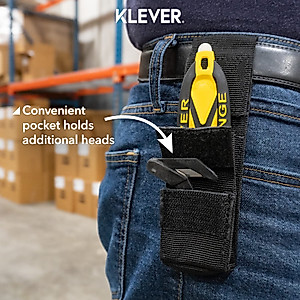 Klever Holster, Fits All Klever Safety Cutters, Stores Box Cutters on Your Belt, Black, 10-Pack (KCJ-HOL)