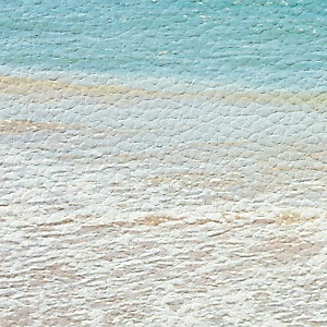 ARTSHOWING Ocean Themed Kitchen Rugs Anti Fatigue Mat Set of 2 PVC Waterproof Oil Proof Non Slip Cushioned Floor Mats Kitchen Rugs and Mats for Sink Laundry Area Rug Carpet Blue Sky White Cloud Beach