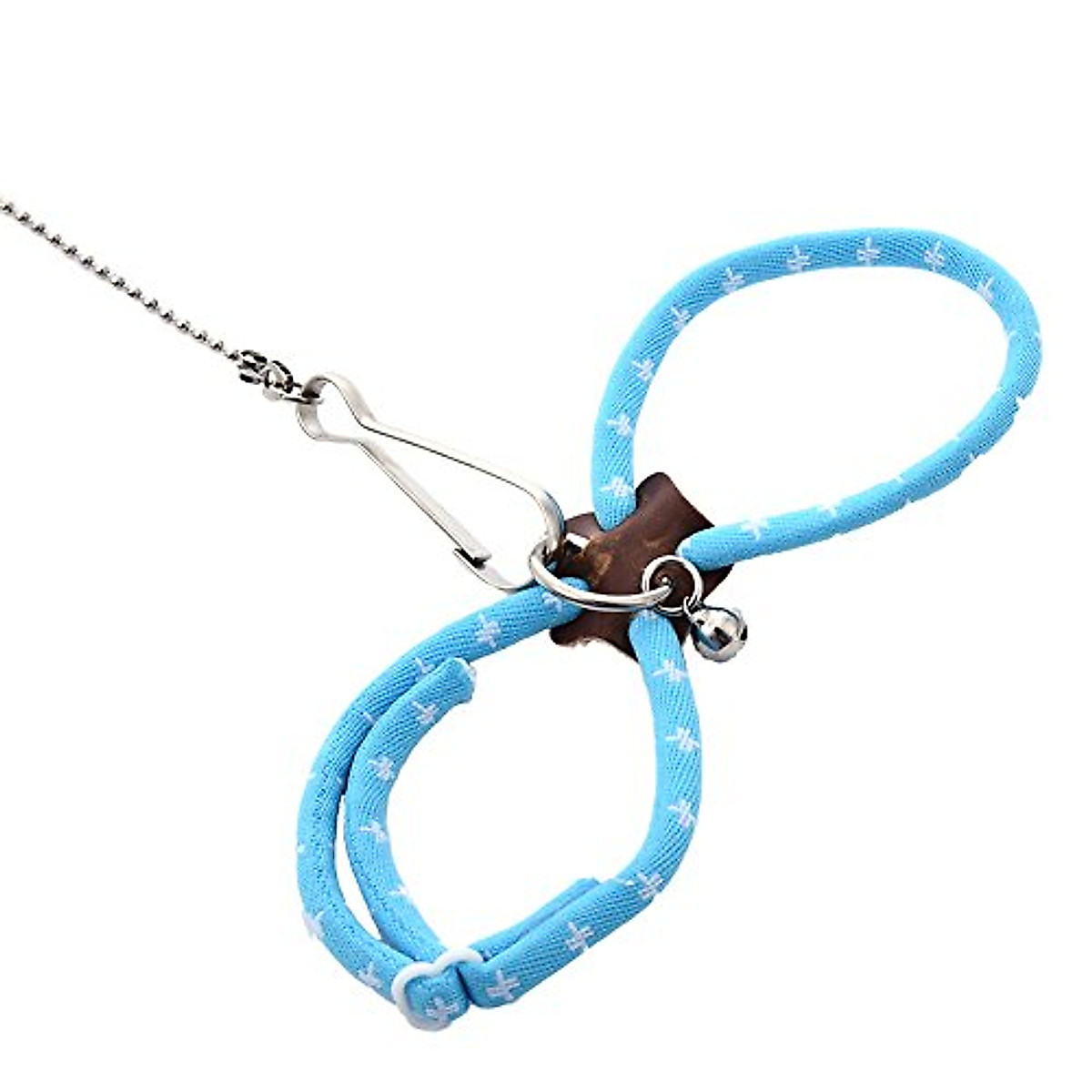 Adjustable Nylon Harness Vest and Leash Set Lead for Pet Dwarf Hamster Gerbil Rat Mouse Ferret Chinchilla Ferret Squirrel Small Animal Walking Toy (Blue)