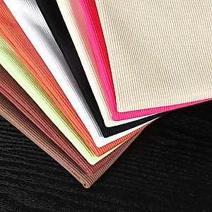 GEMBERA Women's Sleeveless Scoop Neck Ribbed Tank Tops Fitted Basic Cami Tee Shirts(Black,M)