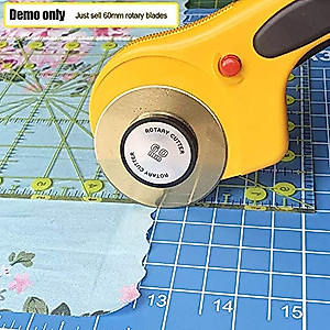 AUTOTOOLHOME Titanium Rotary Cutter Blades 60mm 10 Pack Replacement Quilting Scrapbooking Sewing Arts Crafts Farbric Paper Cutting Tool