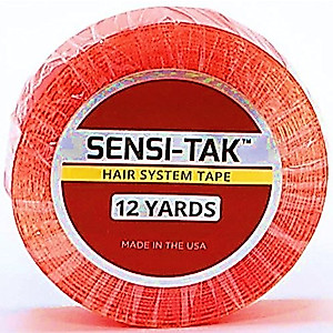 Walker Tape Co. Sensi-Tak Tape. Double-Sided. 1/2" x 12 Yards. Authentic Walker Tape red