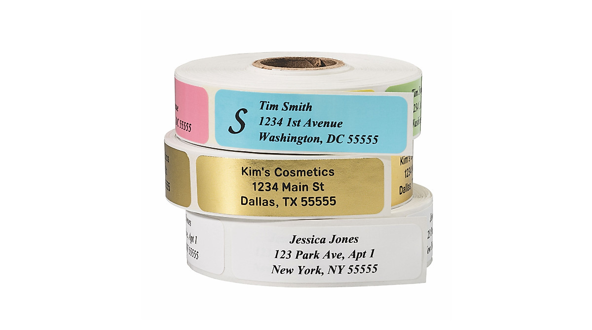 Personalized Return Address Labels Roll of 500 - White & Customizable