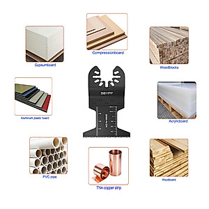 12pcs Oscillating Saw Blades, 1-3/4 Inch Professional Universal Multitool Blades for Wood Plastic Soft Metal, Quick Release Durable Oscillating Wood Saw Blades Fit Most Models