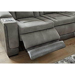 Signature Design by Ashley Next-Gen DuraPella PWR REC Loveseat/CON/ADJ HDRST, 75"W x 40"D x 43"H, Gray