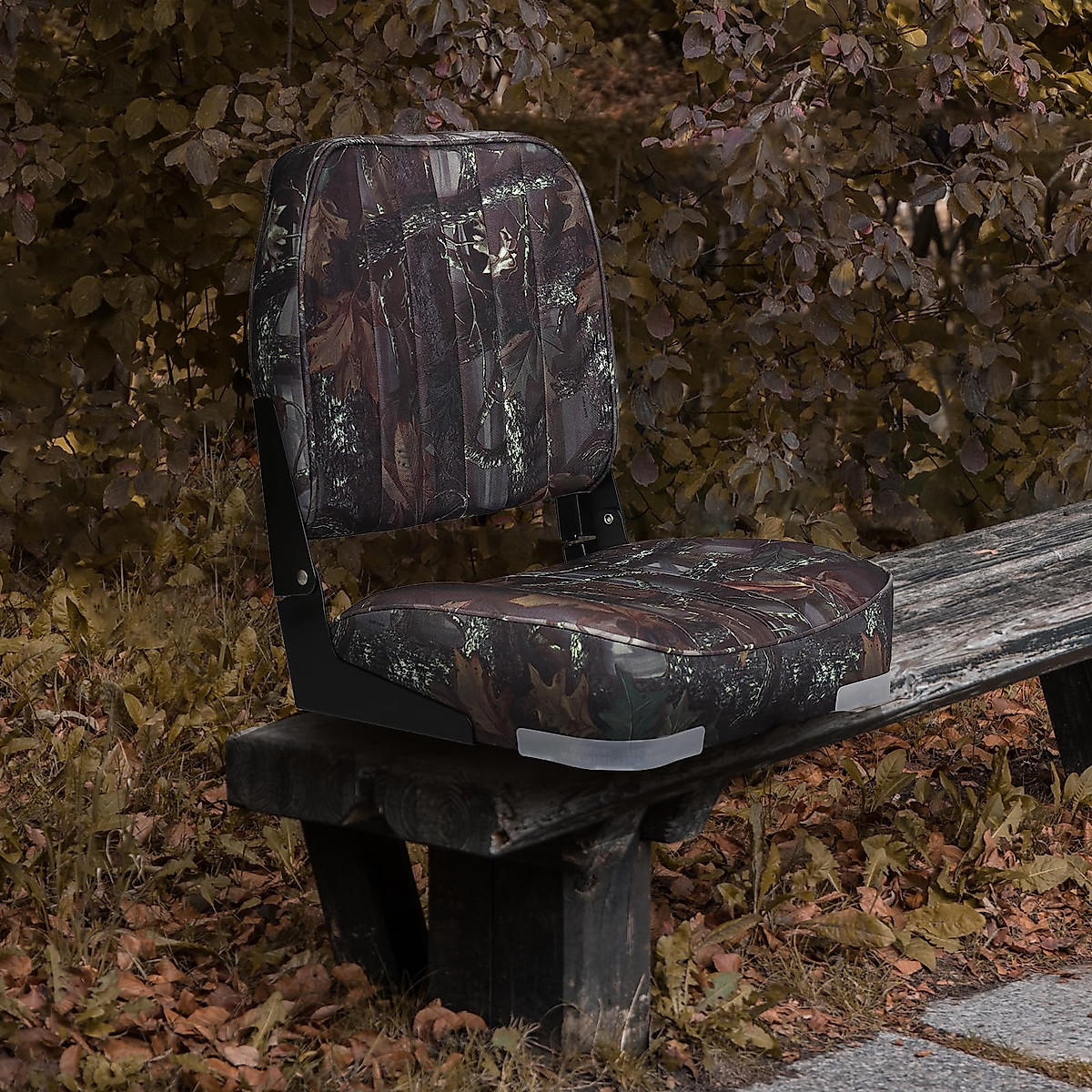 Leader Accessories A Pair of New Low Back Folding Boat Seat(2 seats) (B-Camo)