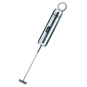 Rösle Stainless Steel Dual Speed Frother, Round Handle, 10.5-inch, Silver