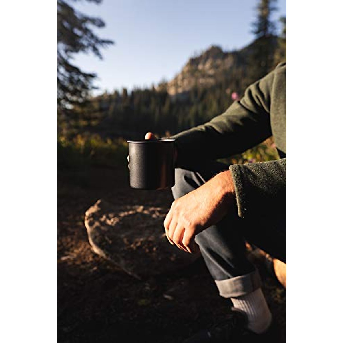Stansport Black Granite Steel Mug (274-20)