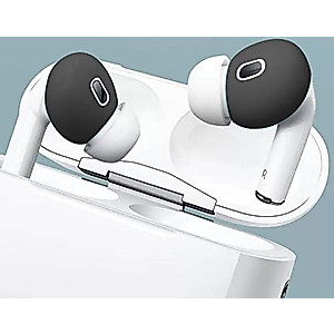 ALXCD Fit in Case Eartips Compatible with AirPods Pro 2 Earbuds 2nd Generation 2022, Anti Slip Silicone Earbuds Covers Ear Tips, Compatible with AirPods Pro 2, 6 Pairs Black White Clear