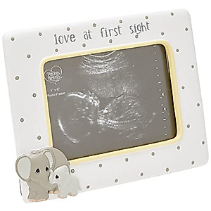 Precious Moments Elephant Love at First Sight Ultrasound 4 x 6 Resin & Glass 183407 Photo Frame, One Size, Multi