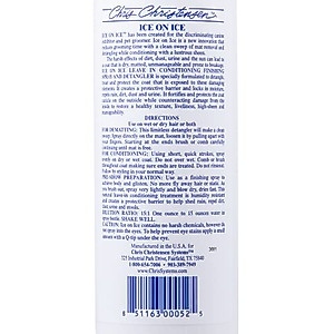 Chris Christensen Ice on Ice Detangling and Finishing Concentrate, Dog Conditioner, Groom Like a Professional, 16 oz