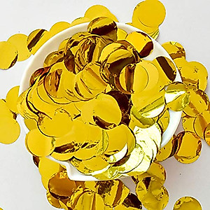 Gold Confetti 1 inch Table Confetti Glitter 5000 pcs for Wedding Party Decoration or Filled Balloons