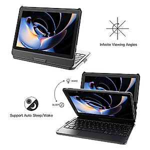 Touch Keyboard for All-New Kindle Fire HD10 Tablet&Fire HD 10 Plus(Only Compatible 11th Generation,2021 Release)10.1"-360° Rotatable Touchpad Keyboard Case,Thin&Protective for Fire HD 10 tablet(2021)