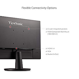 ViewSonic VA2447-MH 24 Inch Full HD 1080p Monitor with 100Hz, FreeSync, Eye Care, HDMI, VGA (Renewed)