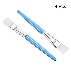 PATIKIL Succulent Cleaning Brush 4Pack 152mm Gardening Tools Plant Brush for Garden Blue Handle