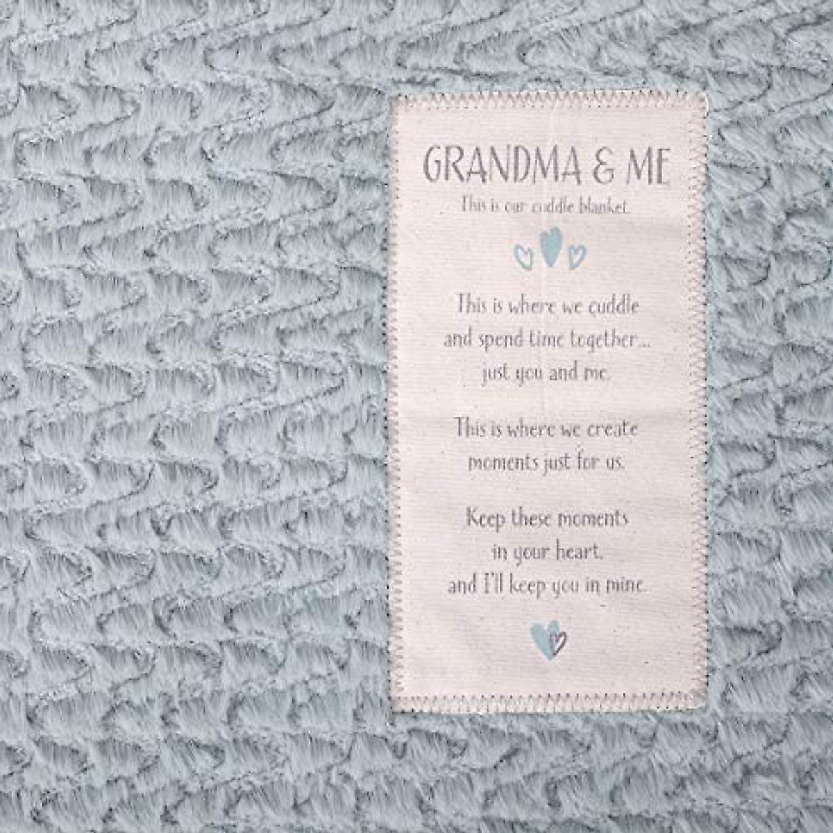 DEMDACO Grandma and Me Soft Snuggly Sage 60 x 50 Inch Polyester Fabric Comforting Toddler Cuddle Blanket