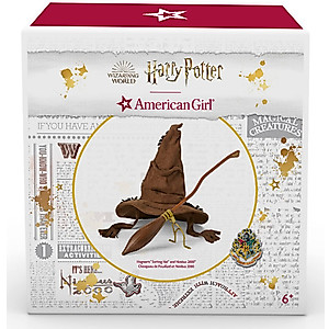 American Girl Harry Potter 18-inch Doll Accessories Hogwarts Sorting Hat plus Nimbus 2000 Broomstick, For Ages 6+