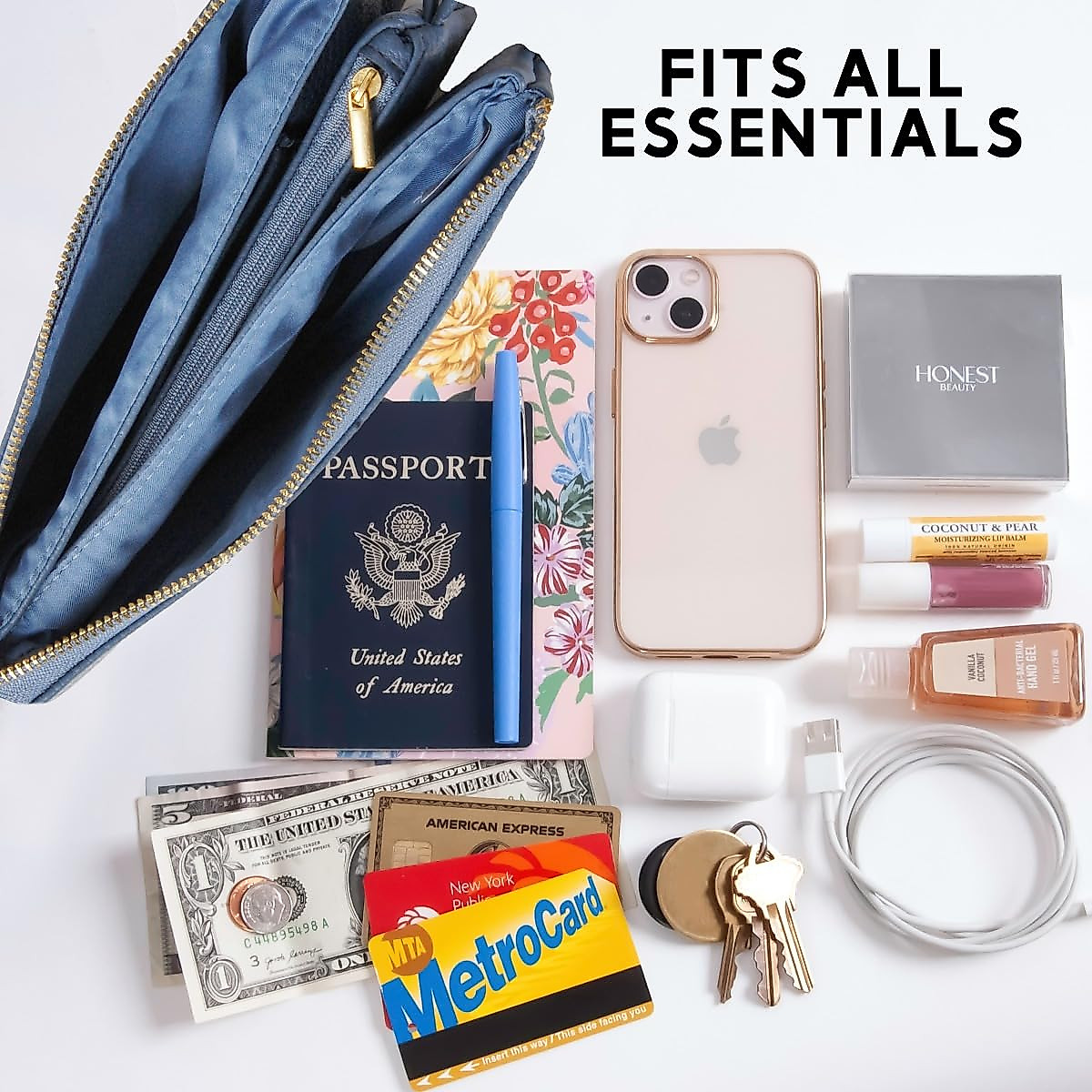 Clutch Purse Wristlets for Women - Small Clutch Purses for Women, Wristlet Wallets for Women, Casual Clutch Purse, Vegan Leather Wristlet with Shoulder and Wrist Strap, Crossbody Bags for Women