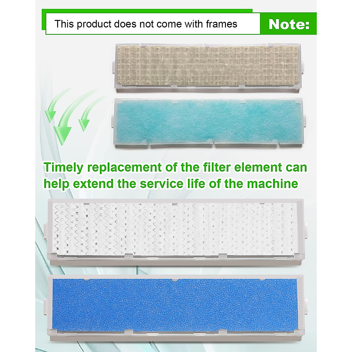 ULXIOM Mini Split Air Filter Fit for Fujitsu UTR-FA16 UTR-FA16-2 ASU9RLF1, 4 Pack