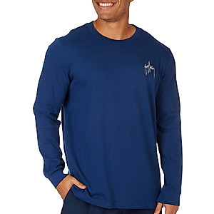 Guy Harvey Mens Yellow Fin Tuna Long Sleeve T-Shirt Large Navy