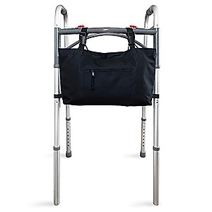 RMS Water Resistant Tote Bag for Walker, Rollator or Scooter (Black)
