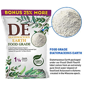 EasyGoProducts Diatomaceous Earth - 100% Natural Food Grade - DE Fresh Water - 1.25 Pounds (EGP-DE-01)