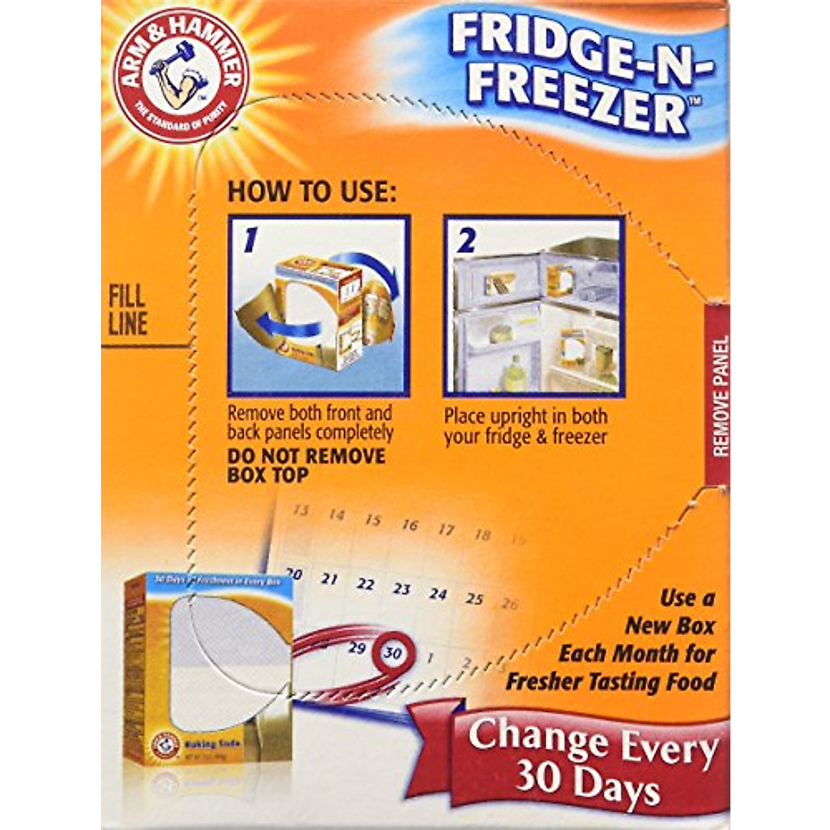 Arm & Hammer Baking Soda, Fridge-N-Freezer Pack, Odor Absorber, 14 oz - 2 Pack
