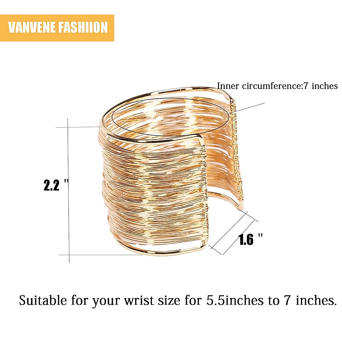 Bracelets Gold Plated Open Cuff Bangles Gift Choice for Women & Girls Fashion (Classic Bohemia)
