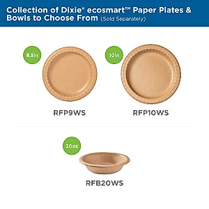 Dixie ecosmart‚ 20oz 100% Recycled Fiber Paper Bowls by GP PRO (Georgia-Pacific), RFB20WS, 500 Count (125 Bowls Per Pack, 4 packs Per Case)