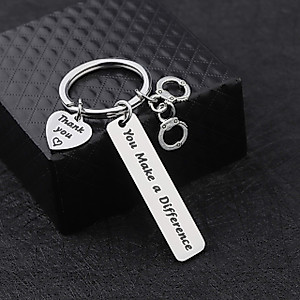 TGBJE Police Officer Appreciation Gift You Make A Difference Keychain Police Officer Gift Police Graduation Gift (Police Officer Gift)