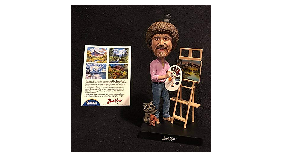Royal Bobbles Bob Ross Bobblehead - Collectible Lifelike Figure