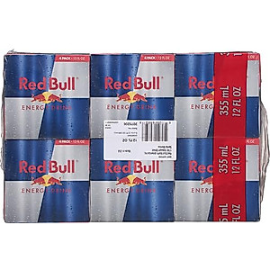 Red Bull Energy Drink, 12 Fl Oz, 24 Cans (6 Packs of 4)