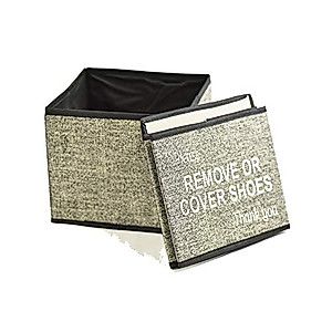 G & F Products Shoe Covers Box, Foldable Collapsible Shoe Covers Holder Bootie Box holds up to 100 Disposable Shoe for Realtors and Open House also works as Foldable Collapsible storage bin 9"x9"x9"