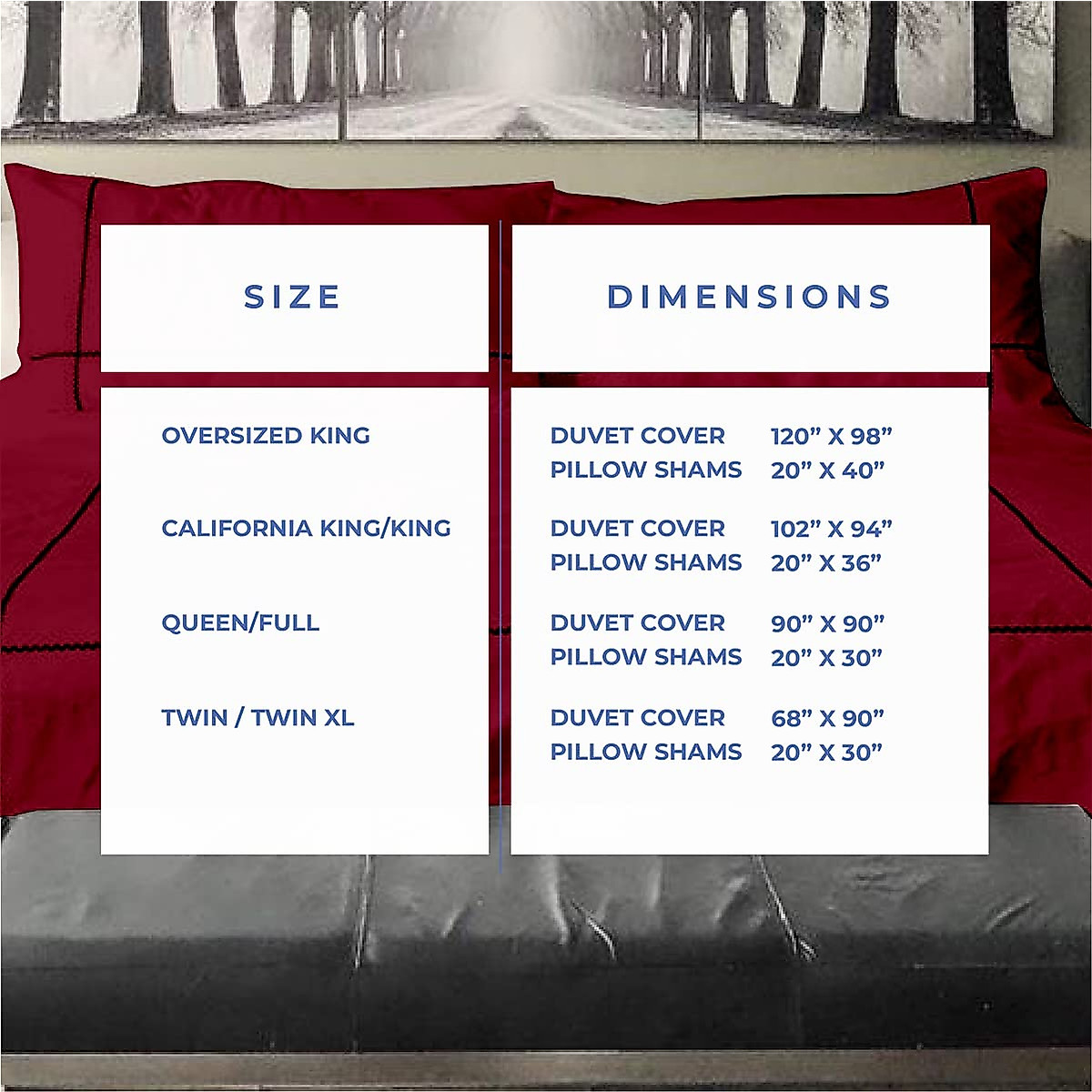 Kotton Culture 3 Piece Luxe Geo Geometric Duvet Cover Set with Zipper Closure & Corner Ties 100% Egyptian Cotton Plush Modern 600 Thread Count (Burgundy, Oversized King)