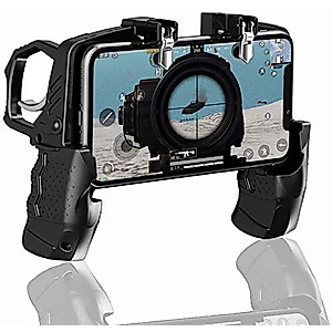 Mobile Game Controller L1R1 Triggers [ 2 Finger ], FPS or Battle Royale Controller Gaming Grip Joystick Gamepad, Shoot Aim Keys for 4.7-6.5" Android/iOS Phone