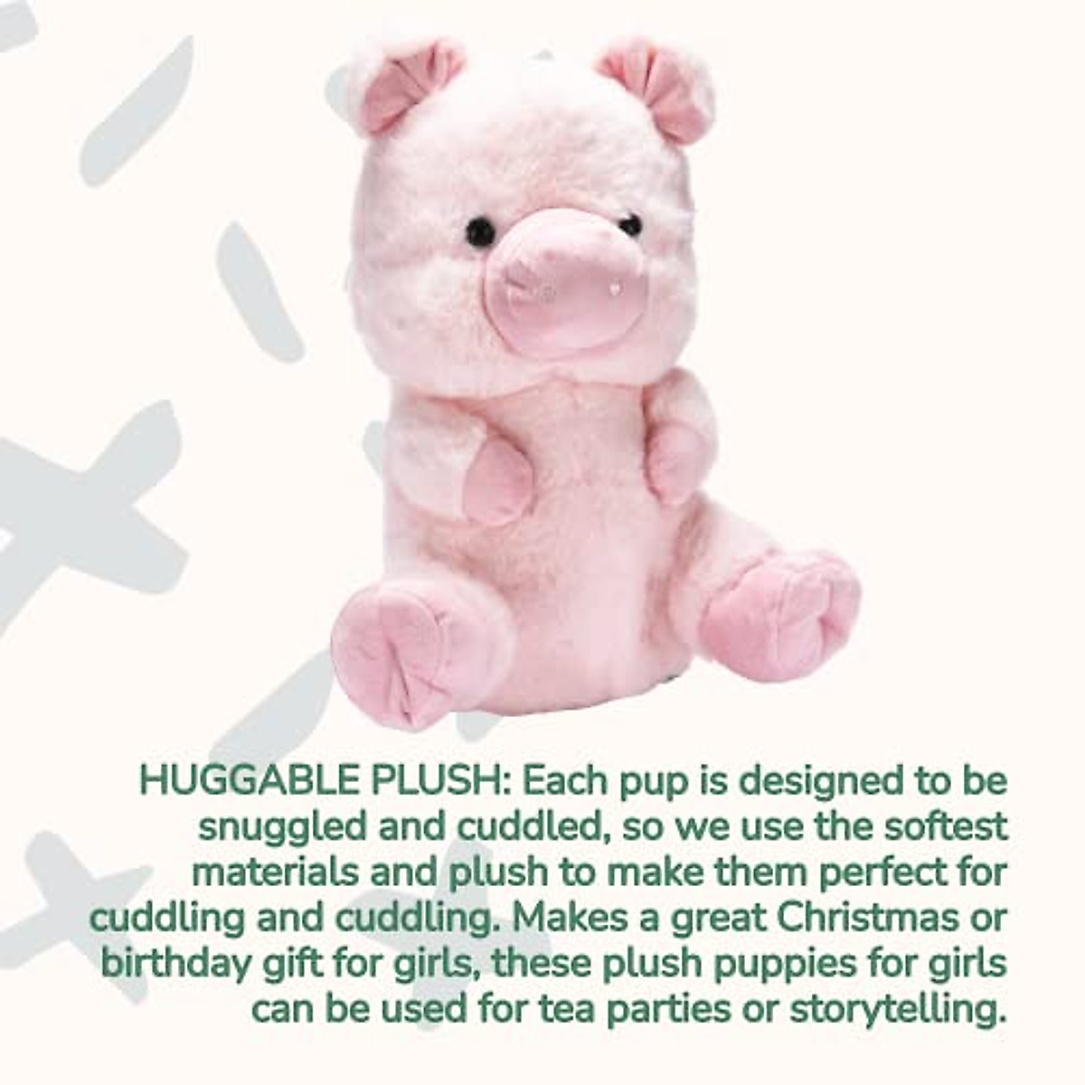 Snug A Babies Pig Stuffed Animal - Mommy Pig Stuffed Animal with 4 Baby plushie Piggies, Fluffy Farm Animal Toy- Squishy Guinea Piglet Stuffed Animal Gift for Kids - Ideal Gifts for Girls